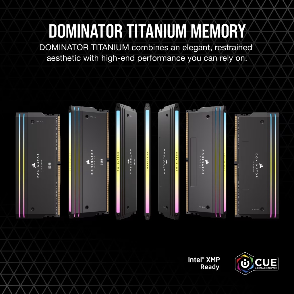 DOMINATOR? TITANIUM RGB 96GB (2x48GB) DDR5 DRAM 6400MT/s CL32 Intel XMP ...