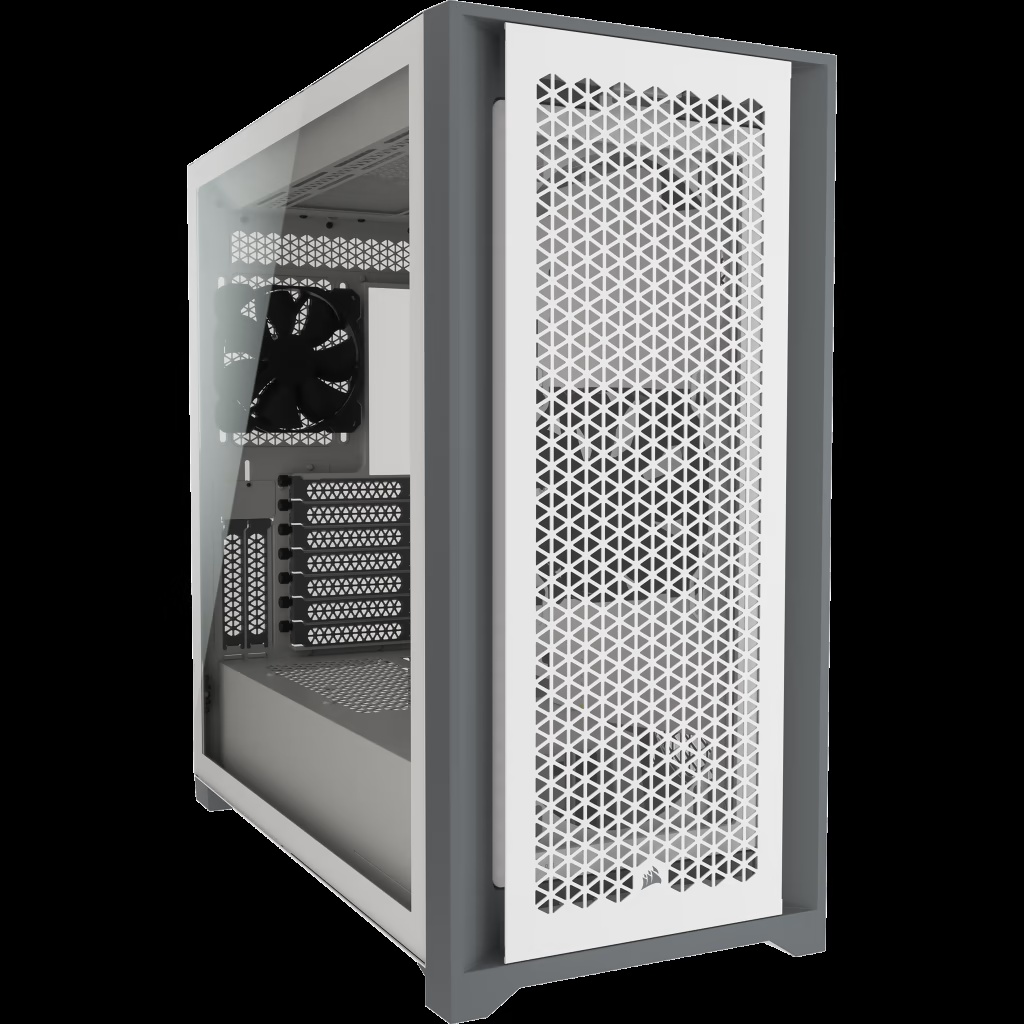 5000D AIRFLOW Tempered Glass Mid-Tower ATX PC Case â White - CORSAIR